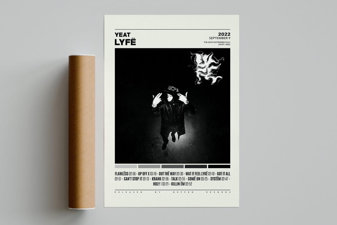 Yeat Posters / Lyfe Poster, Album Cover Poster, Poster Print Wall Art ...