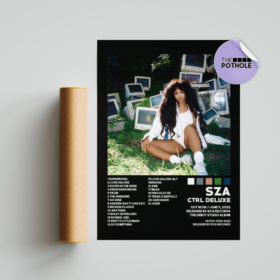 SZA Poster | CTRL Poster | SZA Ctrl Deluxe Tracklist Album Cover Poster / Album Cover Poster ...