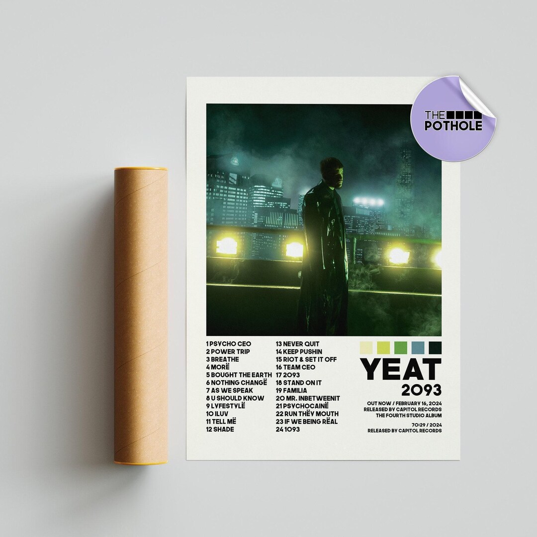 Yeat Posters / 2093 Poster, Album Cover Poster, Poster Print Wall Art, Music Band Poster, Home ...