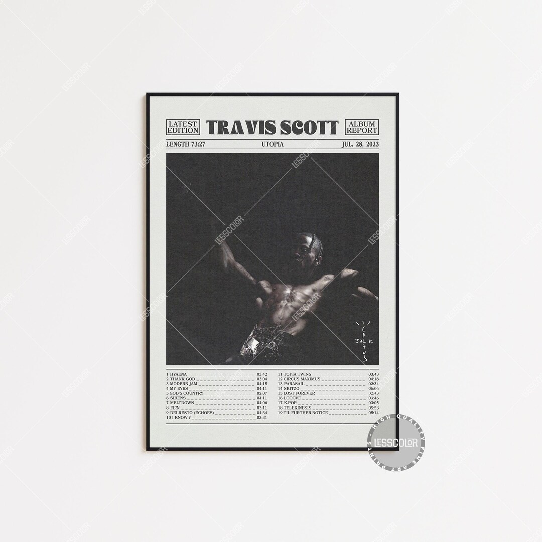 Travis Scott Poster | Utopia Poster | Travis Scott Tracklist Album ...