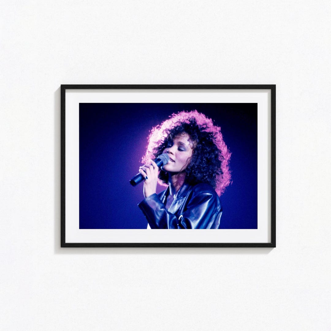 Whitney Houston Posters / Whitney Houston Black and White Wall Art ...