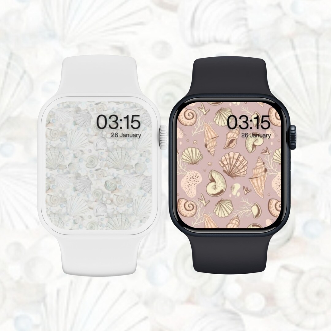 Seashell Apple Watch Faces | Beach Aesthetic Digital Iwatch Wallpapers ...