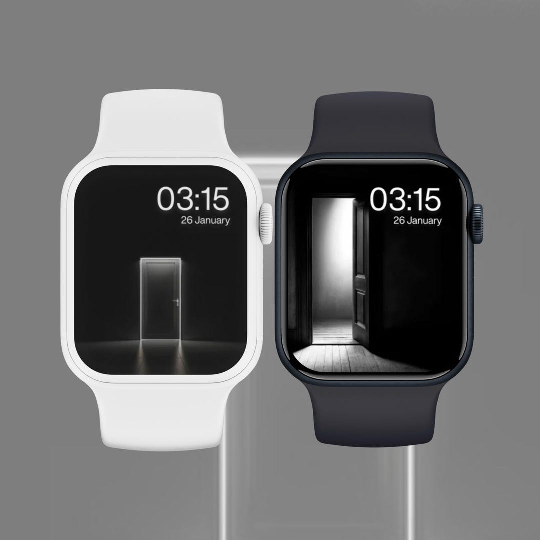 Dark Door Apple Watch Face | Minimalist Mystery Design PNG | Digital ...