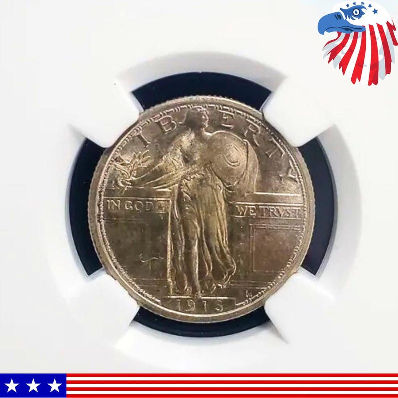 1916 Standing Liberty Quarter Authentic-looking Commemorative Coin - Etsy