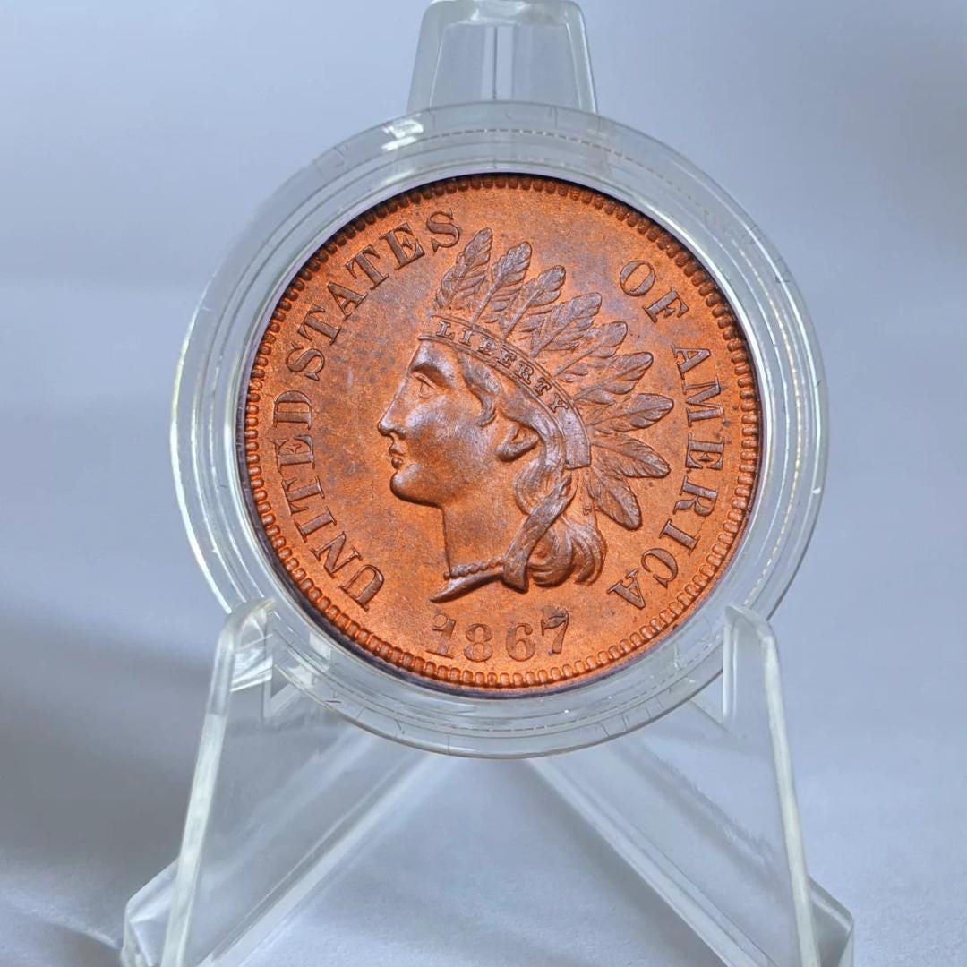 1867 Indian Head Penny Authentic-looking Commemorative Coin - Etsy