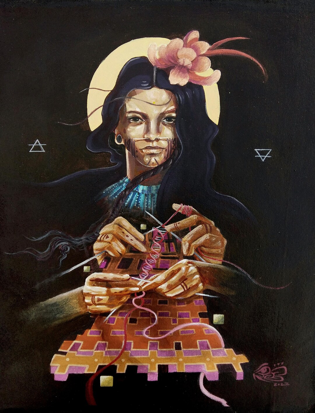 Sacred Geometry Hands Art Print | Cosmic Patterns | Fractal Universe ...