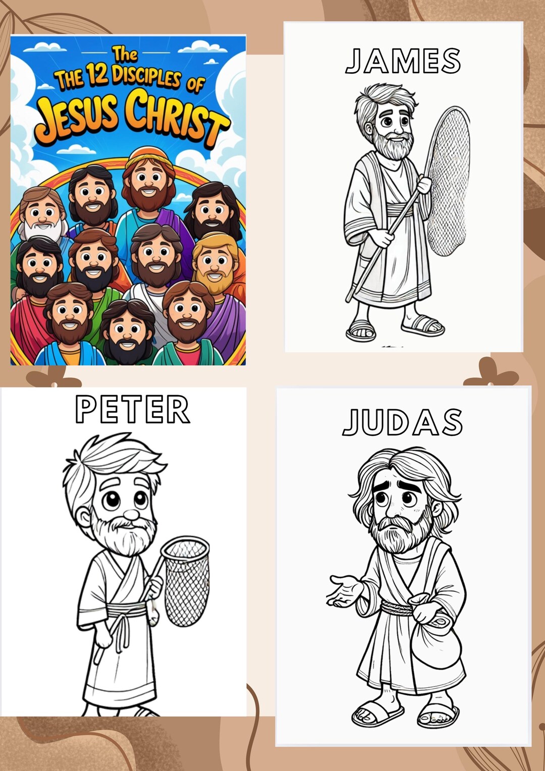 12 Disciple Coloring Book - Etsy