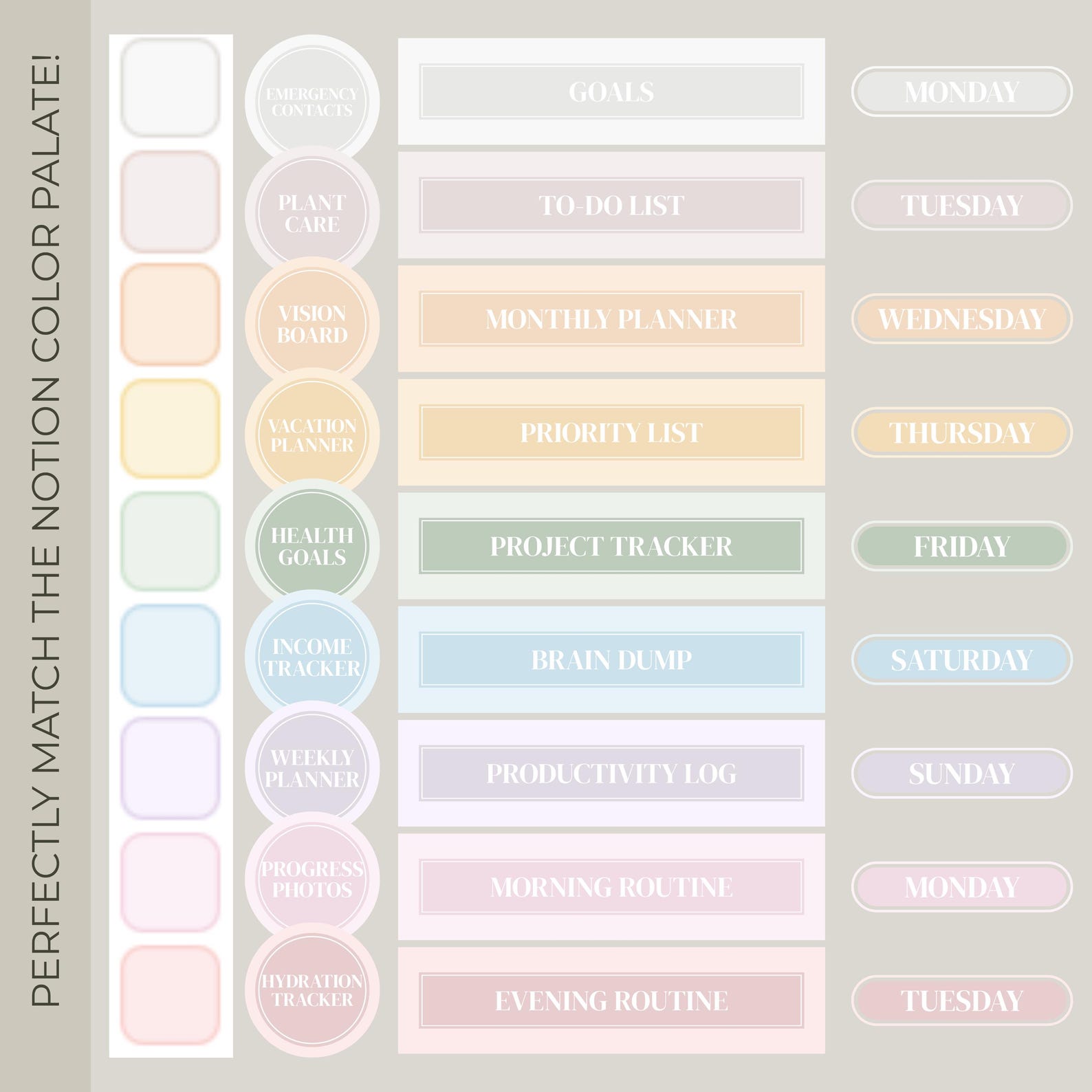 Color Coded Notion Icons and Headers Bundle (digital Download) - Etsy