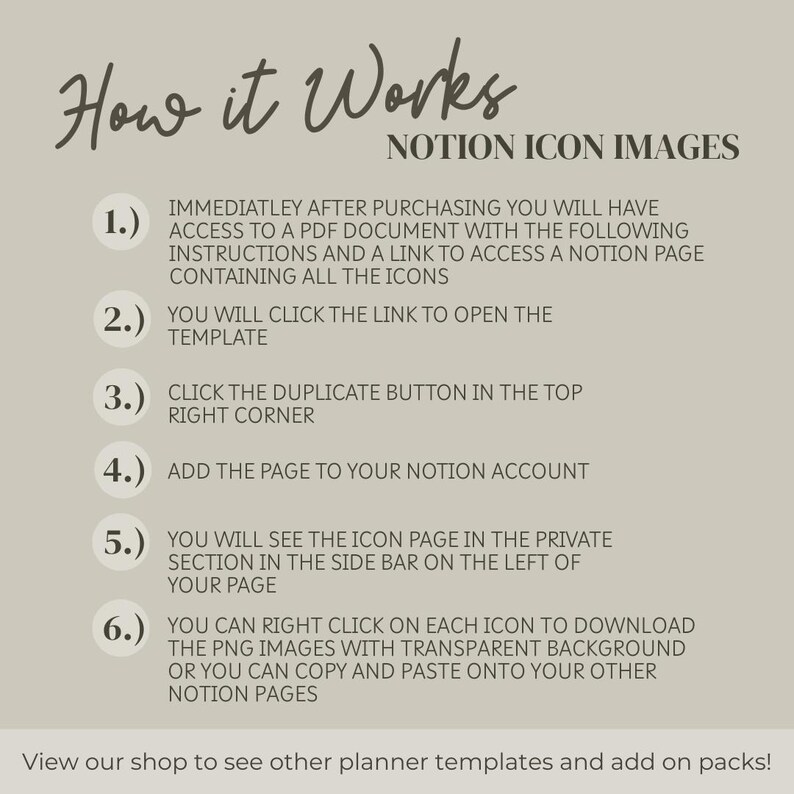 Neutral Sparkle Notion Icon Images | PNG Icons for Notion Planner ...