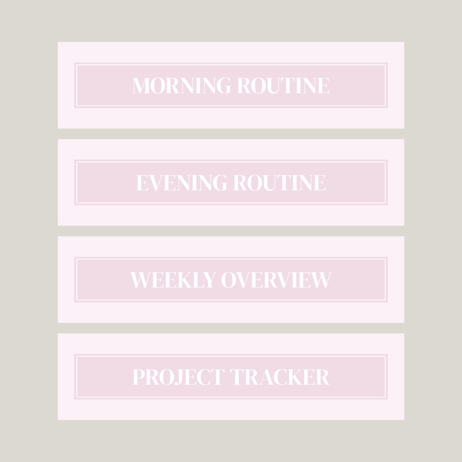 Pink Color Coded Notion Headers | Notion Planner & Template ...