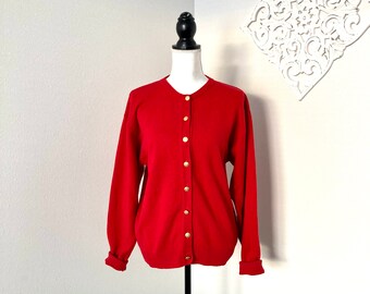 Red Wool Sweater | Etsy