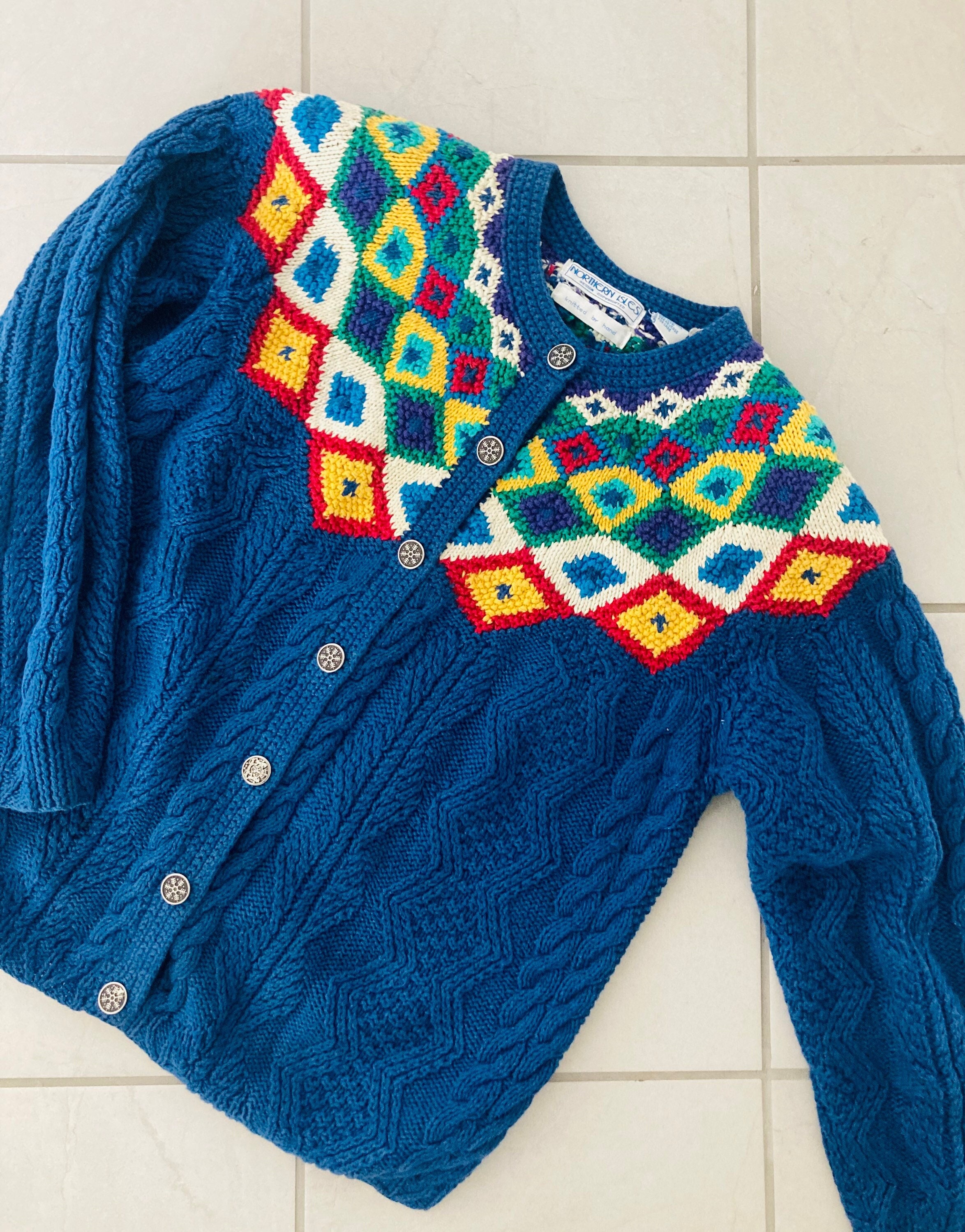 Scottish Fair Isle Cardigan - Etsy Scottish Fair Isle Cardigan - Etsy