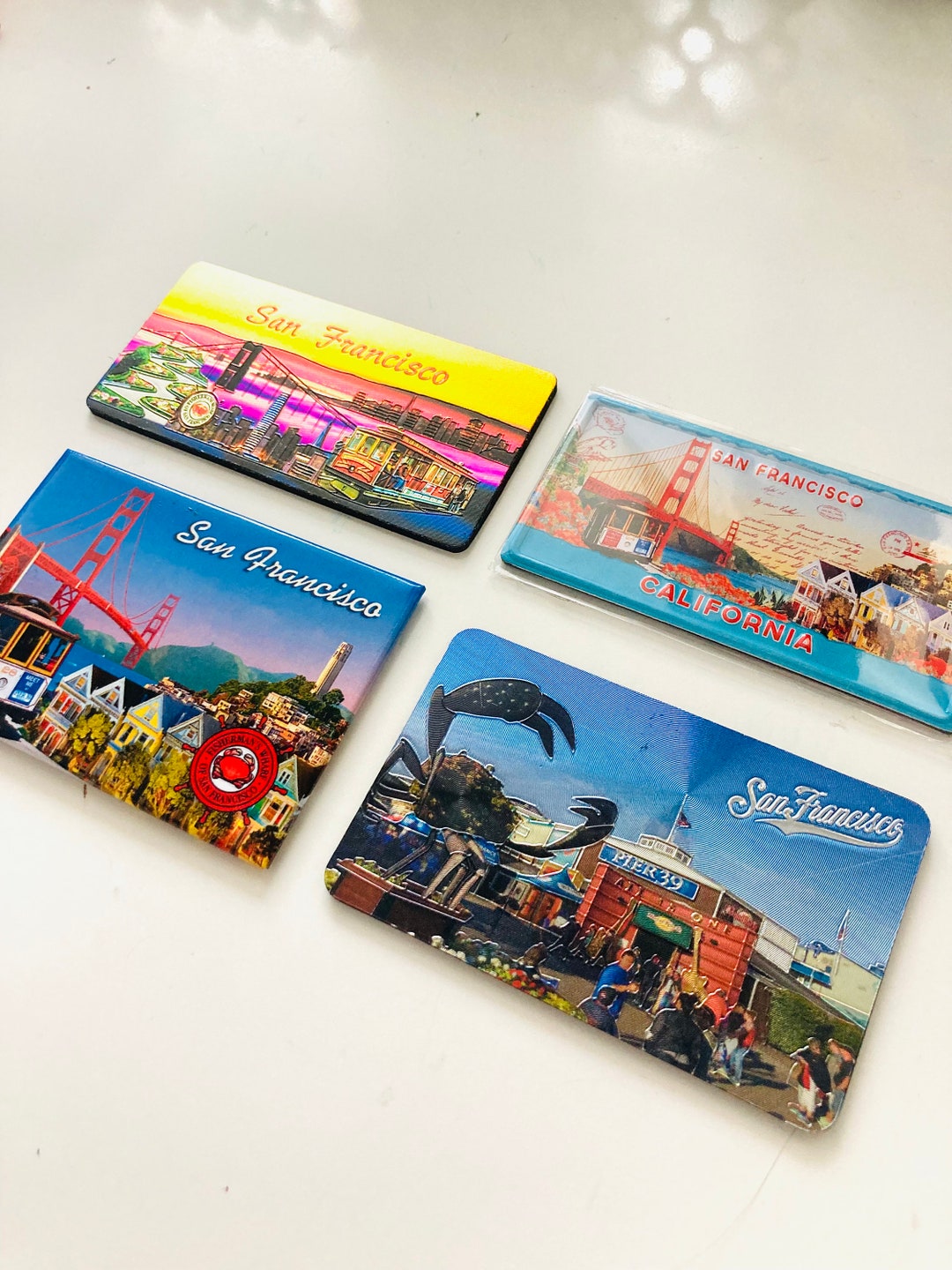 Vintage Souvenir Magnets / Set of 4 “san Francisco” California USA ...