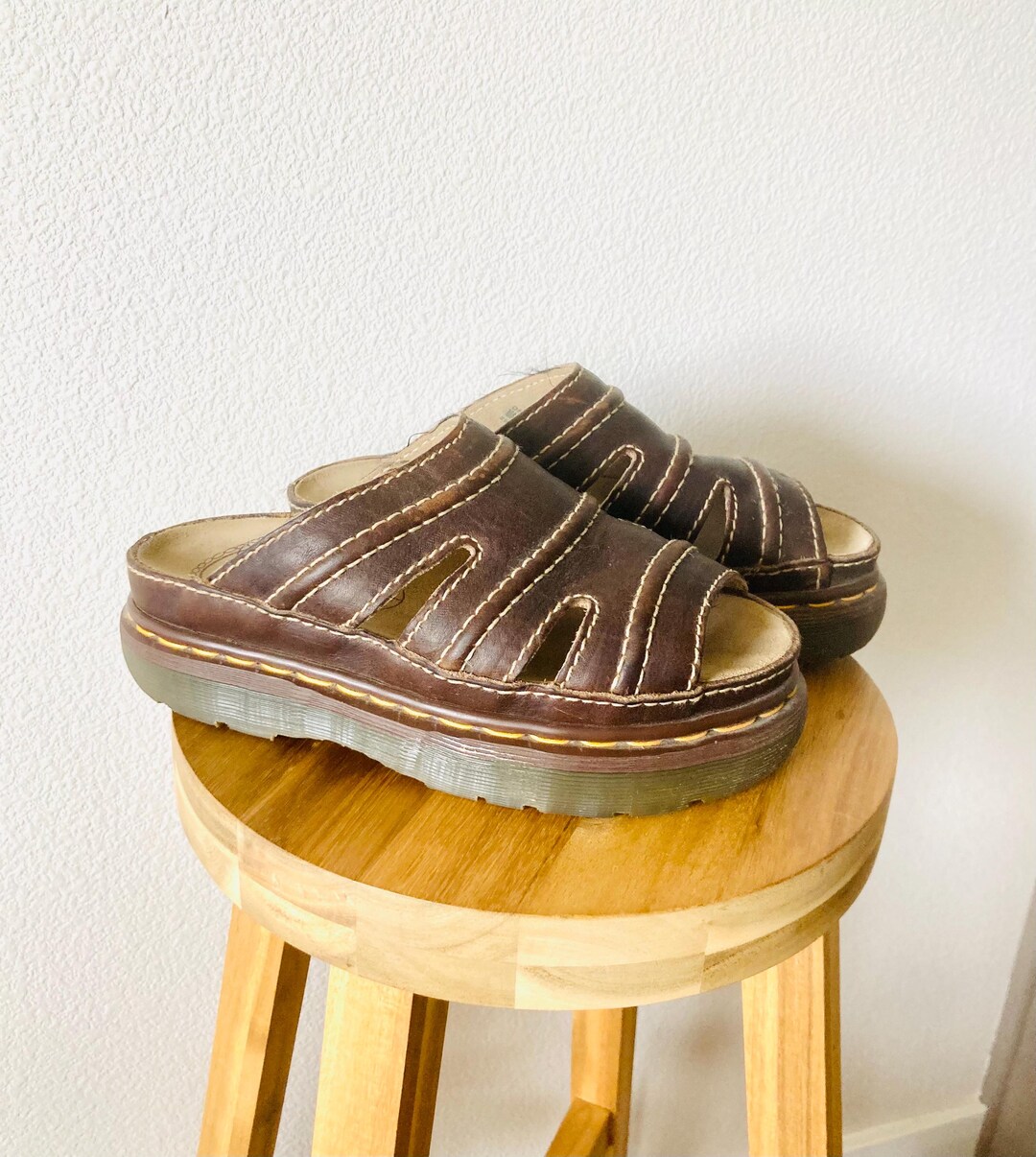 RARE 1990's Dr Martens Open Toe Sandals / Vintage 90s Grunge Chunky ...