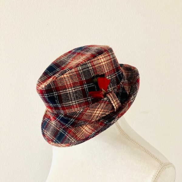 Plaid Fedora - Etsy