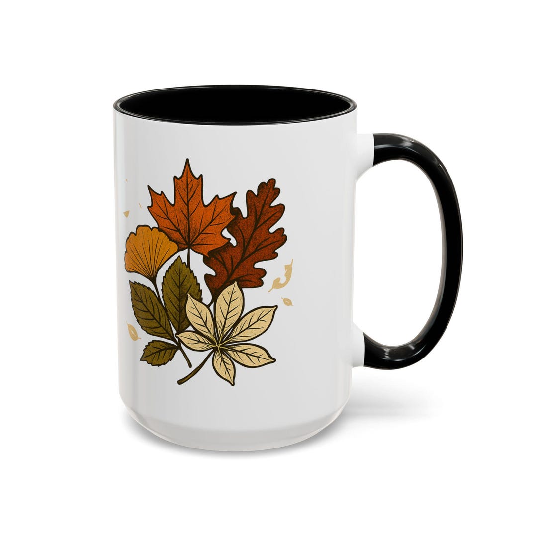 Autumn Leaves Coffee Mug, Fall-themed Mug for Hot Beverages, Seasonal ...