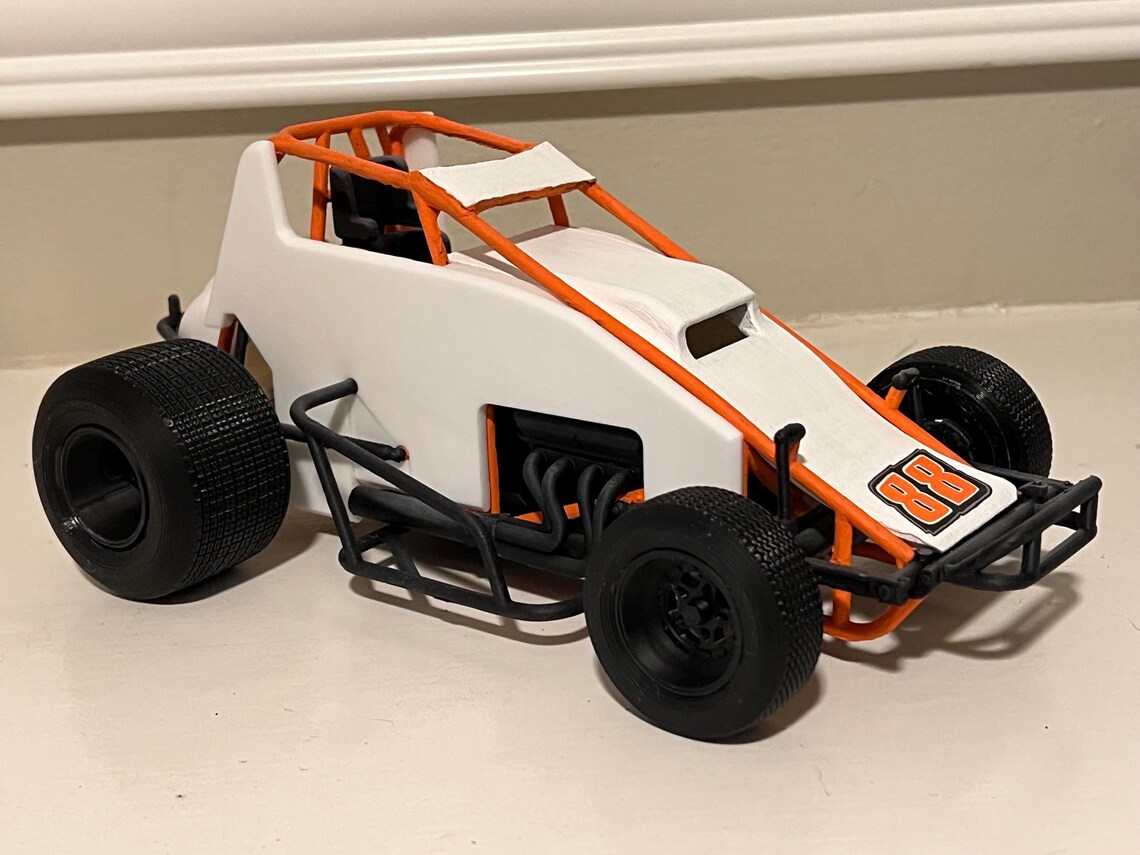 Custom Made to Order 3D Printed Wingless Sprintcar - Etsy