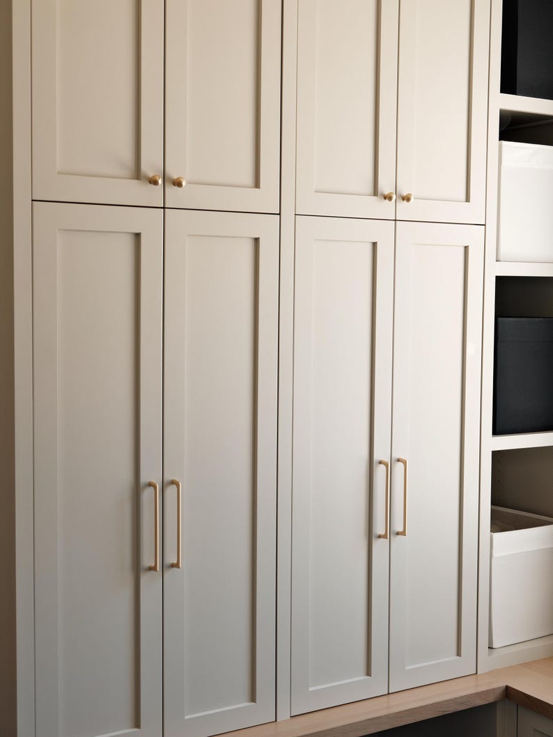 Moda Pull | Sleek Modern Brass Cabinet Drawer Pulls| Solid Brass Ball ...
