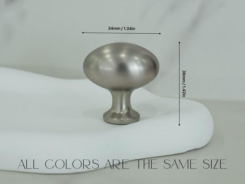 Ovel Knob| Egg Shape Cabinet Knob | Brass Oval Knob| Kitchen & Vanity ...