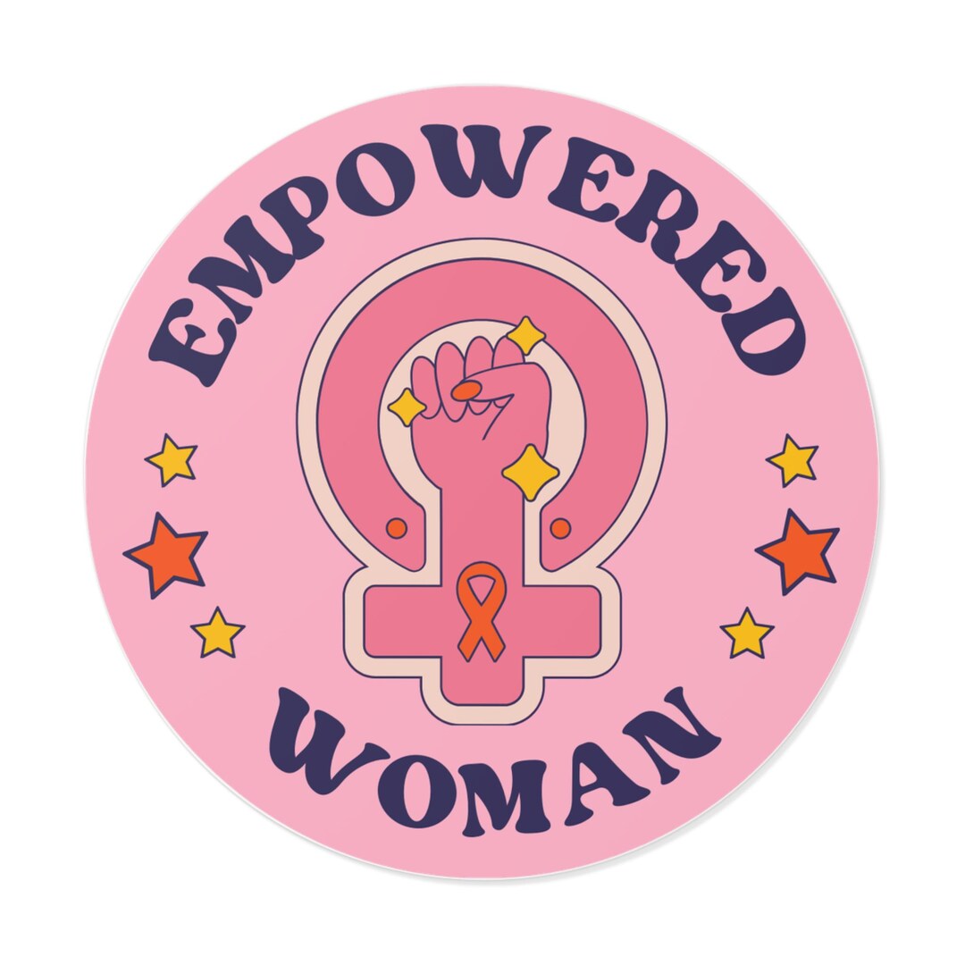 Empowered Woman Vinyl Stickers, Feminist Art Stickers, Pink Empowerment ...