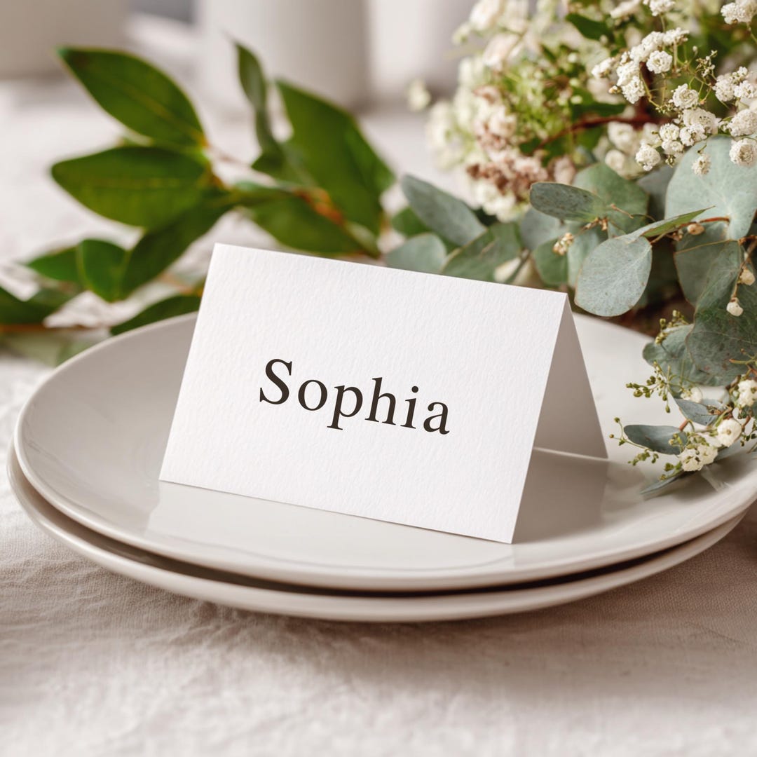 Editable Wedding Place Card Template, Printable Guest Name Cards ...