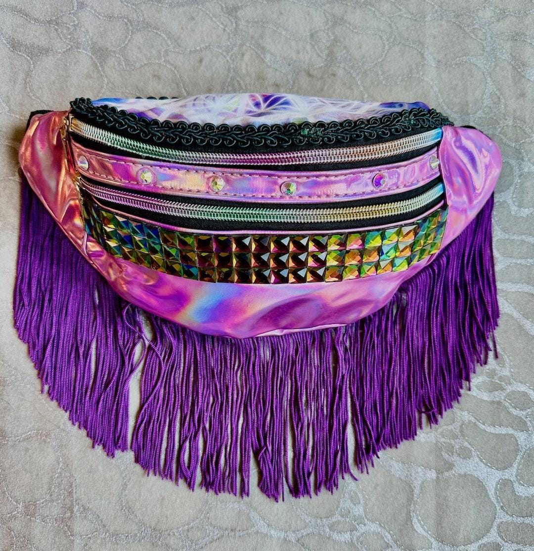BLING CHRIS DYER Artwork Bedazzled Fanny Pack Cross Body Bum Bag in ...