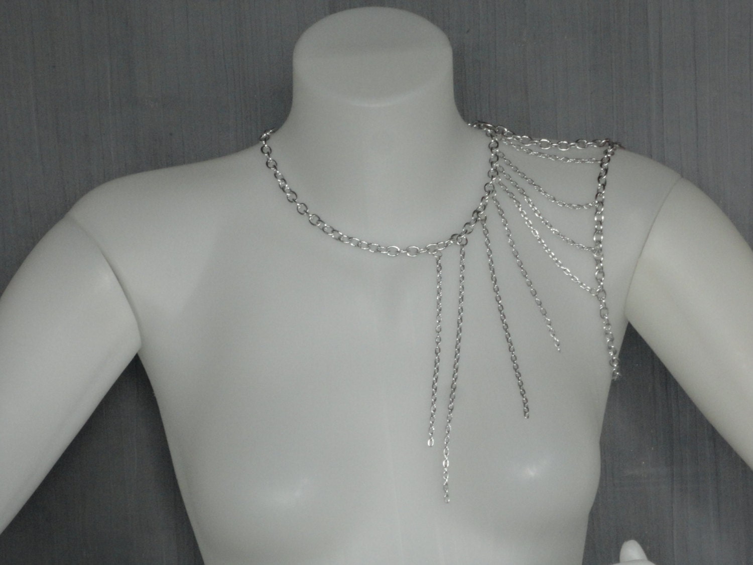 MEN or Women's Body Chains SHOULDER Chain Silver Mixed - Etsy