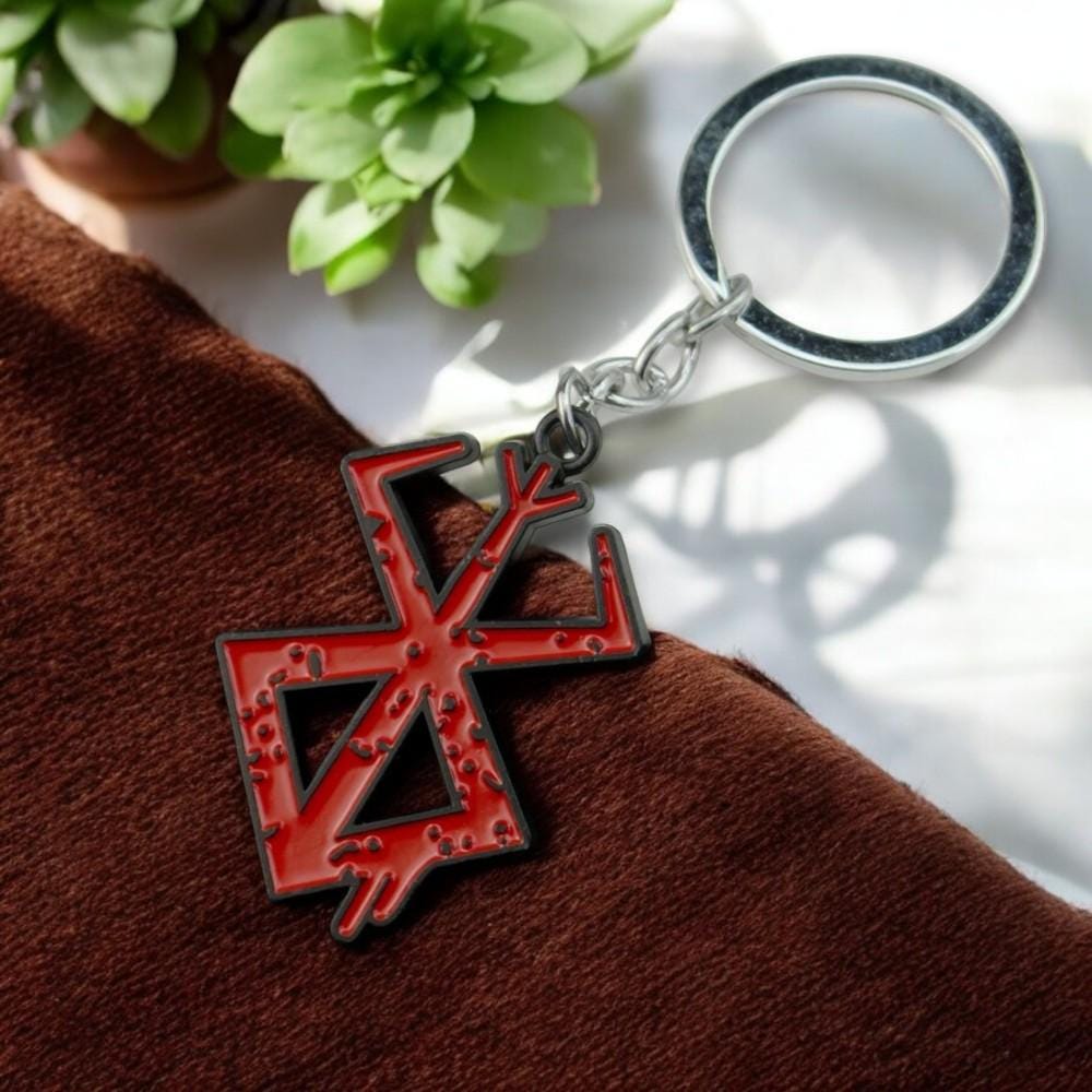 Bersek Anime Red Logo Keychain | Guts Brand of Sacrifce Pendant ...