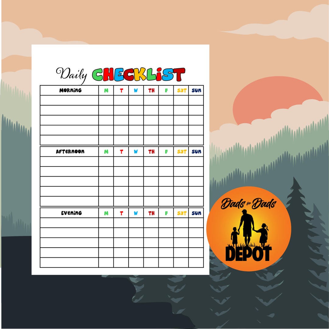 Daily Checklist: Fun & Organized Checklist for Kids! - Etsy