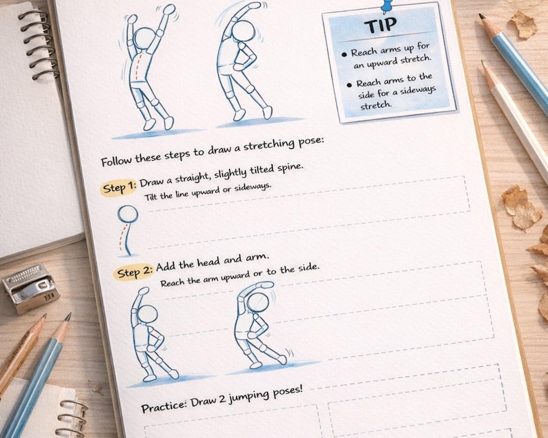 Figure Drawing Practice Workbook | Step-by-step People Sketching Guide ...