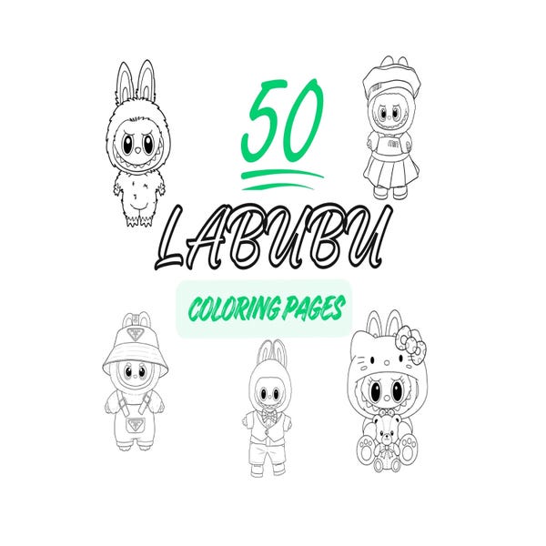 Labubu Outline Svg - Etsy