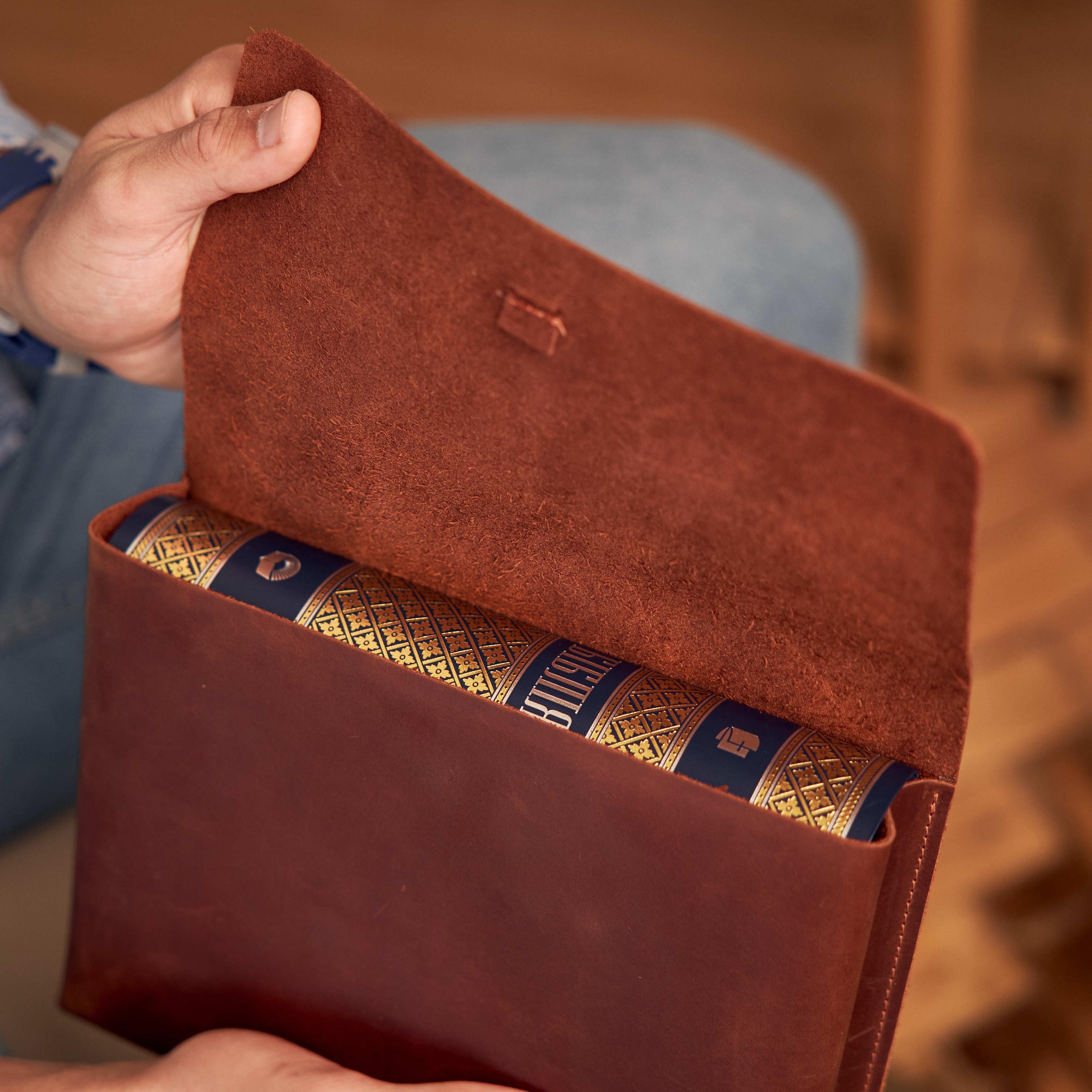 Handmade Leather Book Sleeve, Personalized Book Sleeve, Customized Book ...