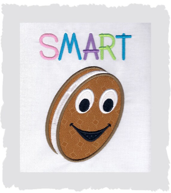 Items similar to Smart Cookie machine embroidery applique design on Etsy