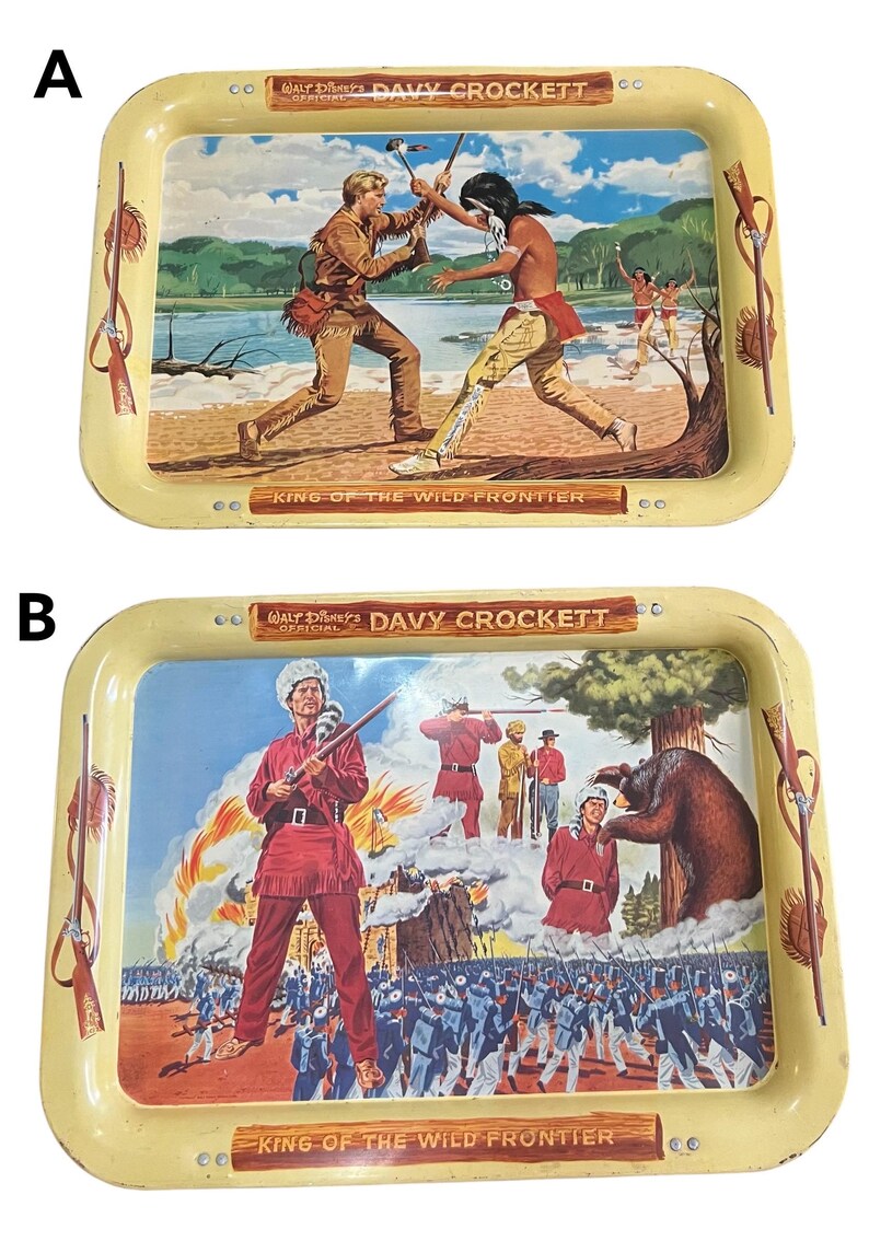 1950s Disney's Davy Crockett Tin TV Folding Tray - Etsy