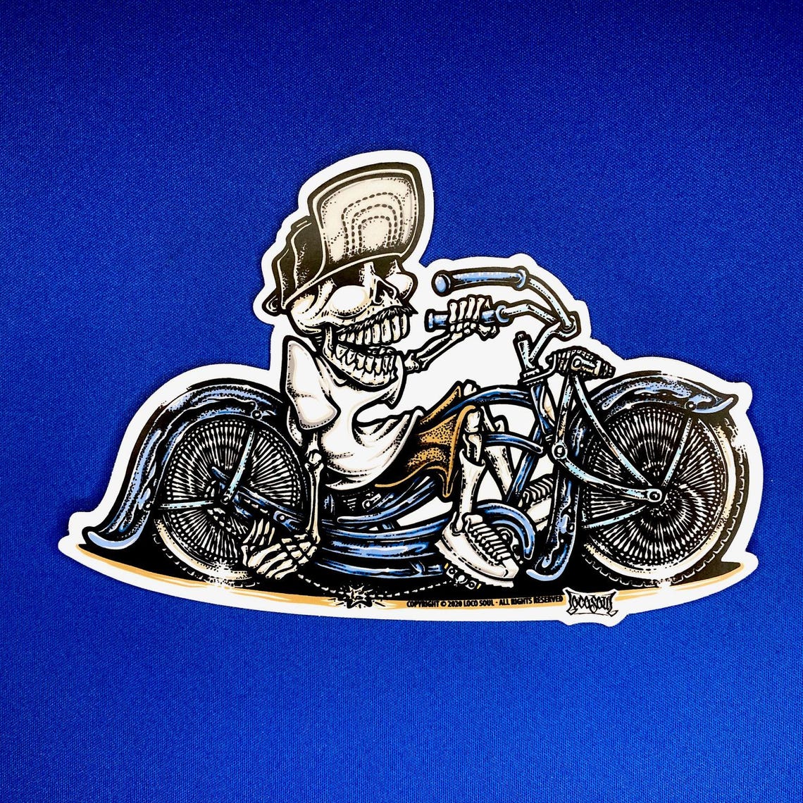 Riding Low Sticker, Lowrider Bike, Skeleton Riding Beach Cruiser - Etsy