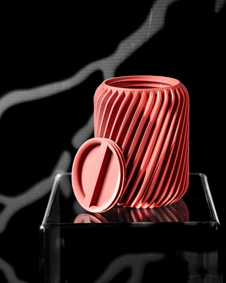 Ridged Storage Container - Sustainable 3D Printed Mini Storage ...