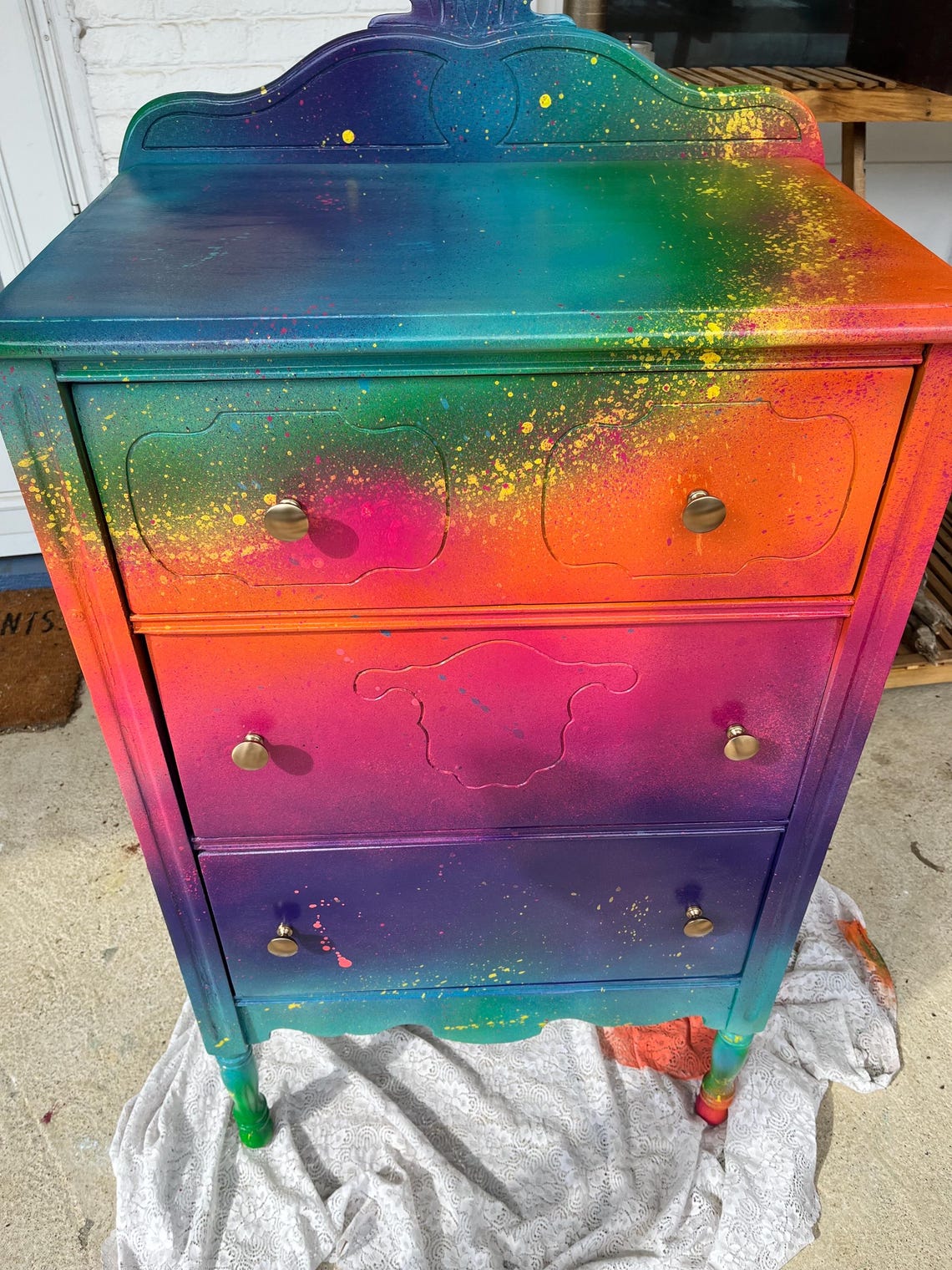 Rainbow Chest of Drawers - Etsy