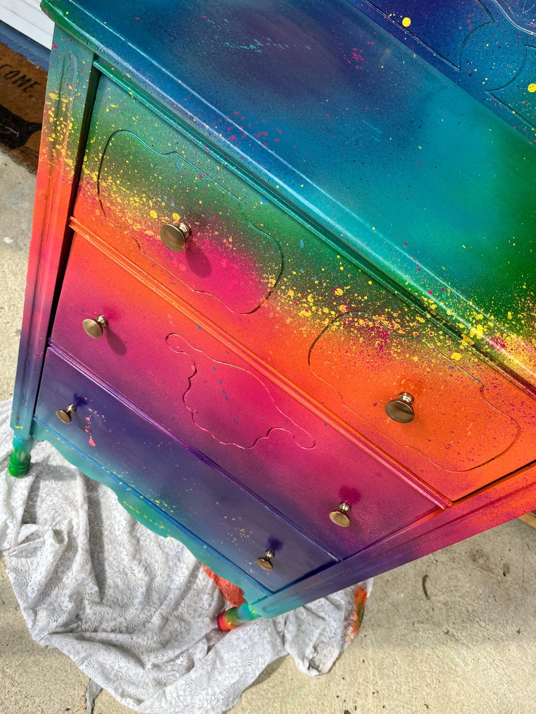 Rainbow Chest of Drawers - Etsy