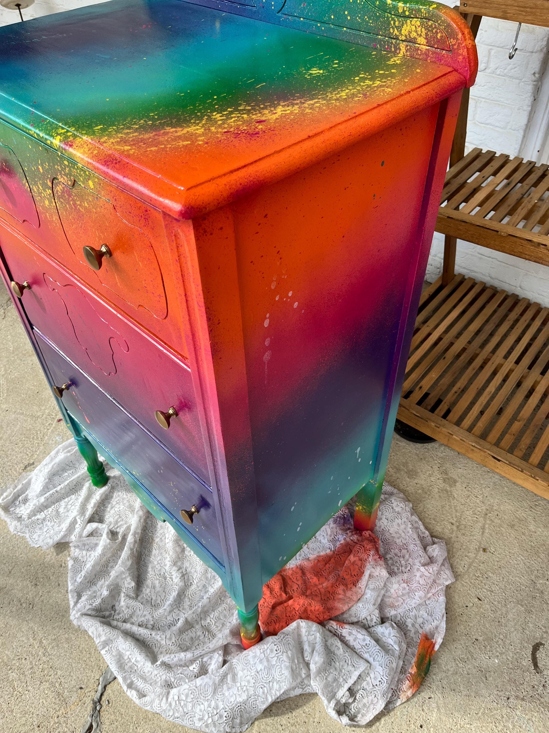 Rainbow Chest of Drawers - Etsy