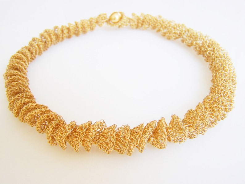 Gold Wedding Necklace, Gold Statement Necklace, Unique Wedding Necklace ...