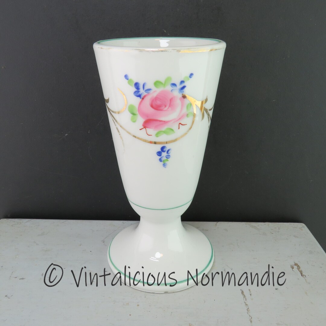 Antique French Ironstone Porcelain Mazagran Mug, 1800s Bistro Cup ...