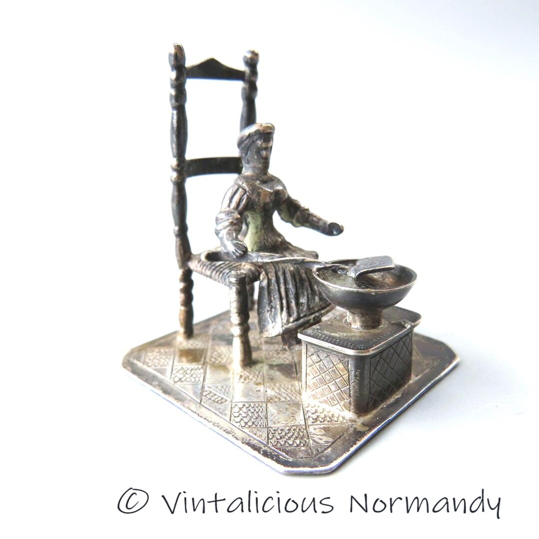 Vintage Dutch Solid Silver Miniature Figurine - Mid 20th Century ...