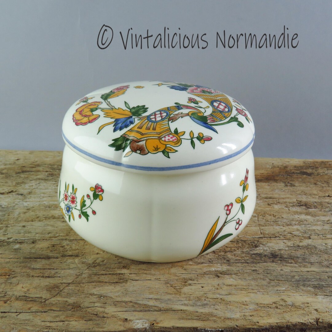 Vintage Gien France Ceramic Trinket Box – Corne D'abondance Decor - Etsy