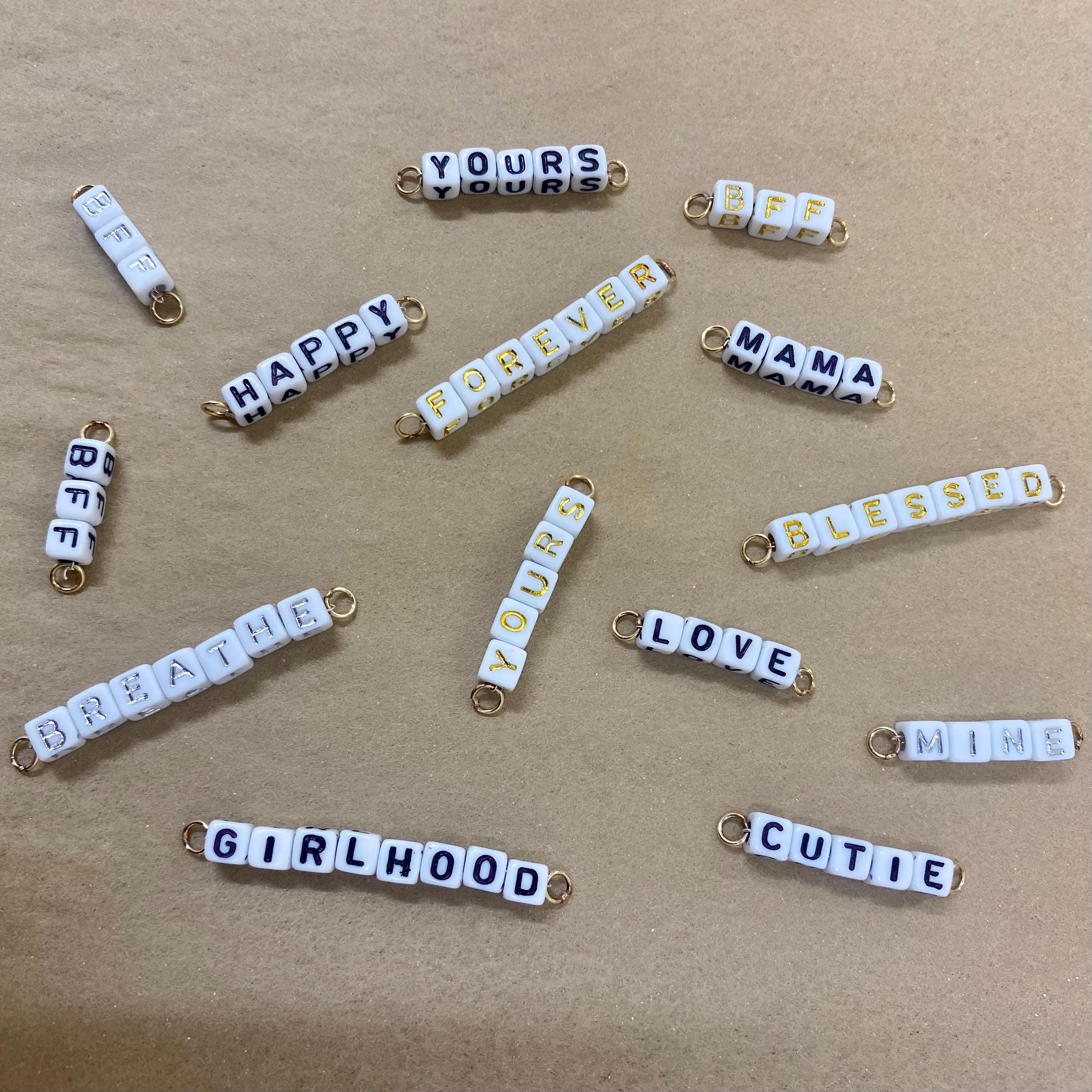 Custom Word Block for Permanent Jewelry – Personalized Letter Connector ...