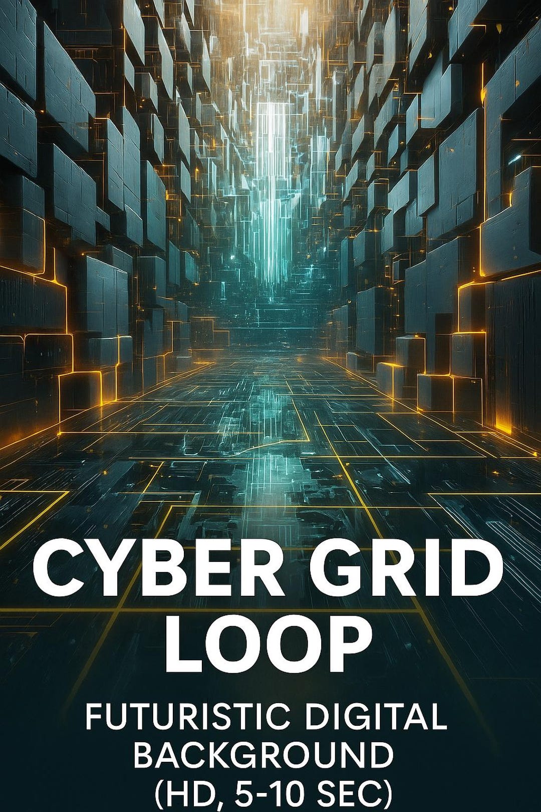 Cyber Grid Loop | Futuristic Digital Background (HD, 5-10 Sec) - Etsy