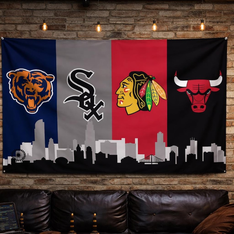 Chicago Bears Banner Flag - Etsy