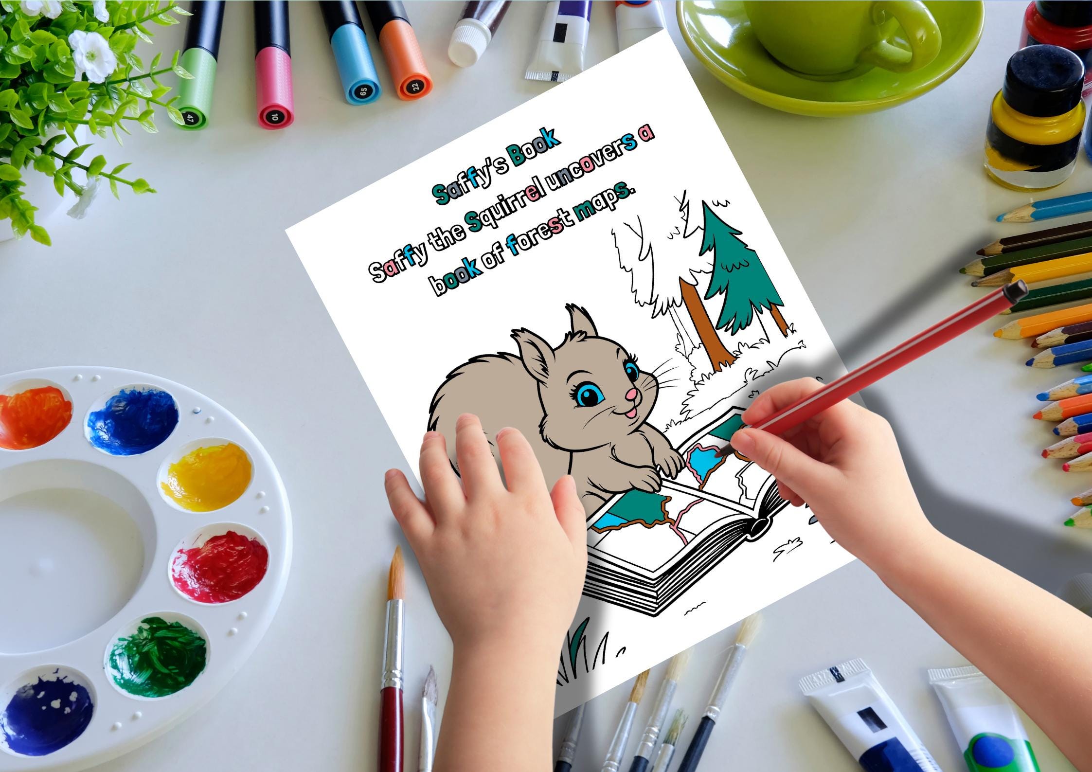 Printable Animal Coloring Book, Forest Creatures, Digital Download ...