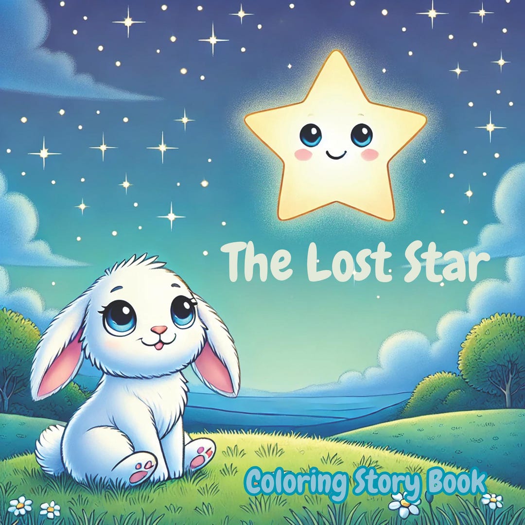 Printable Coloring Book for Kids - the Lost Star - Instant Download ...