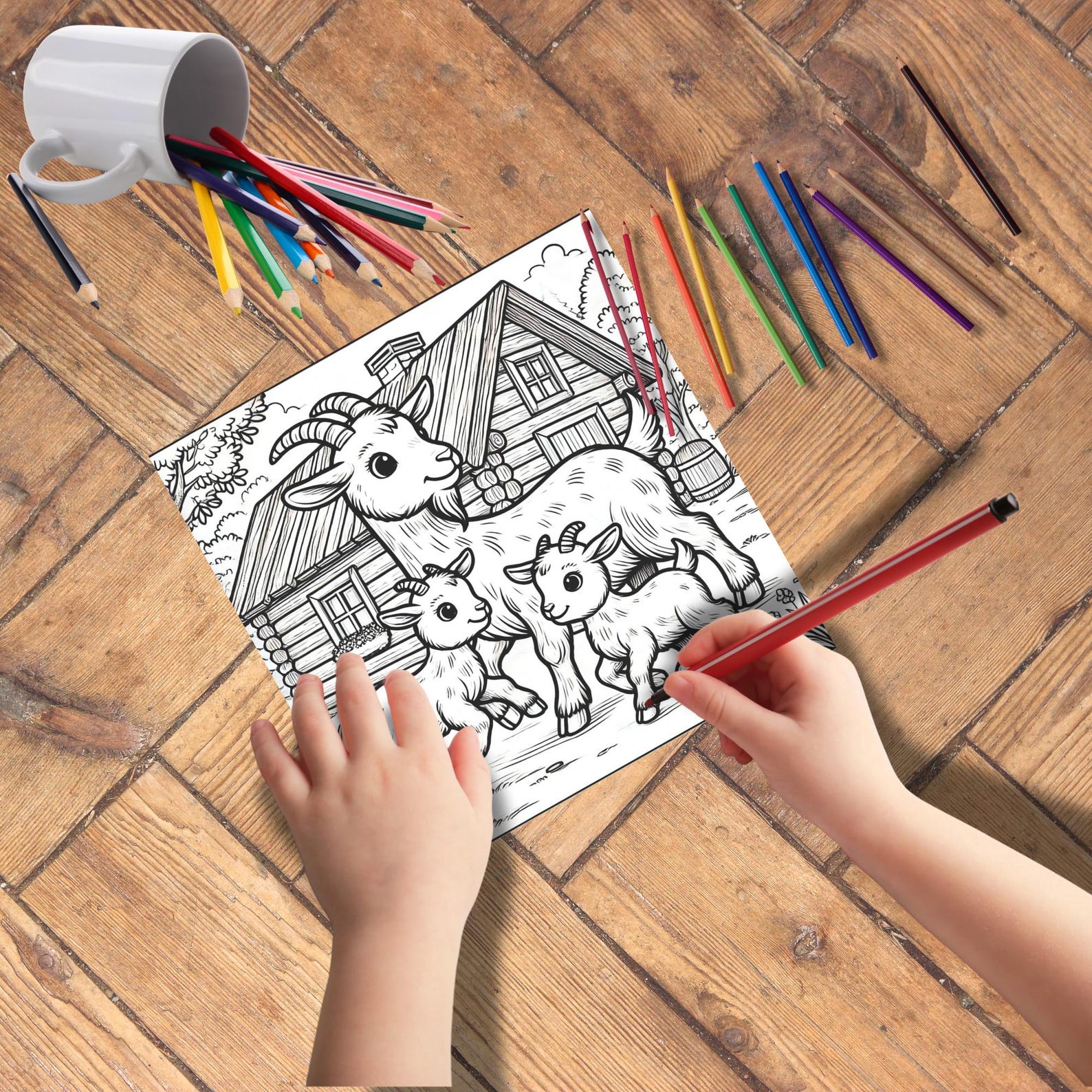 Kids Coloring Story Book Printable, 32 Fun Coloring Pages, Ilustrated ...