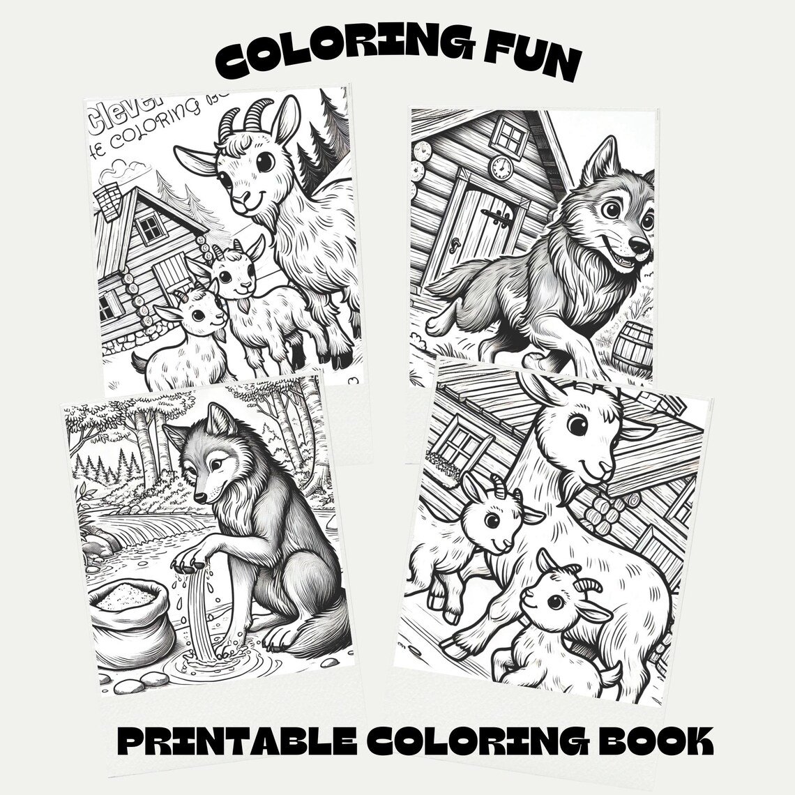 Kids Coloring Story Book Printable, 32 Fun Coloring Pages, Ilustrated ...